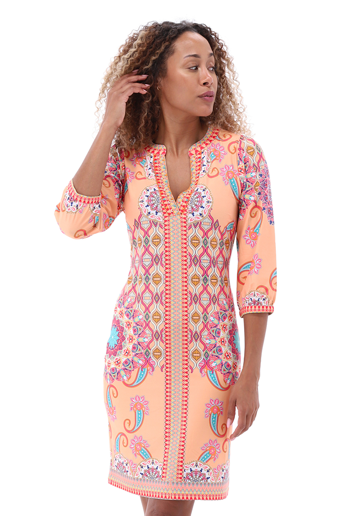 K-design - Mini dress met print en V-hals (A402P964) – What Els!