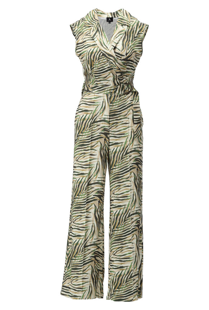 K-design - Crossover jumpsuit met safariprint (Y217) | What Els!
